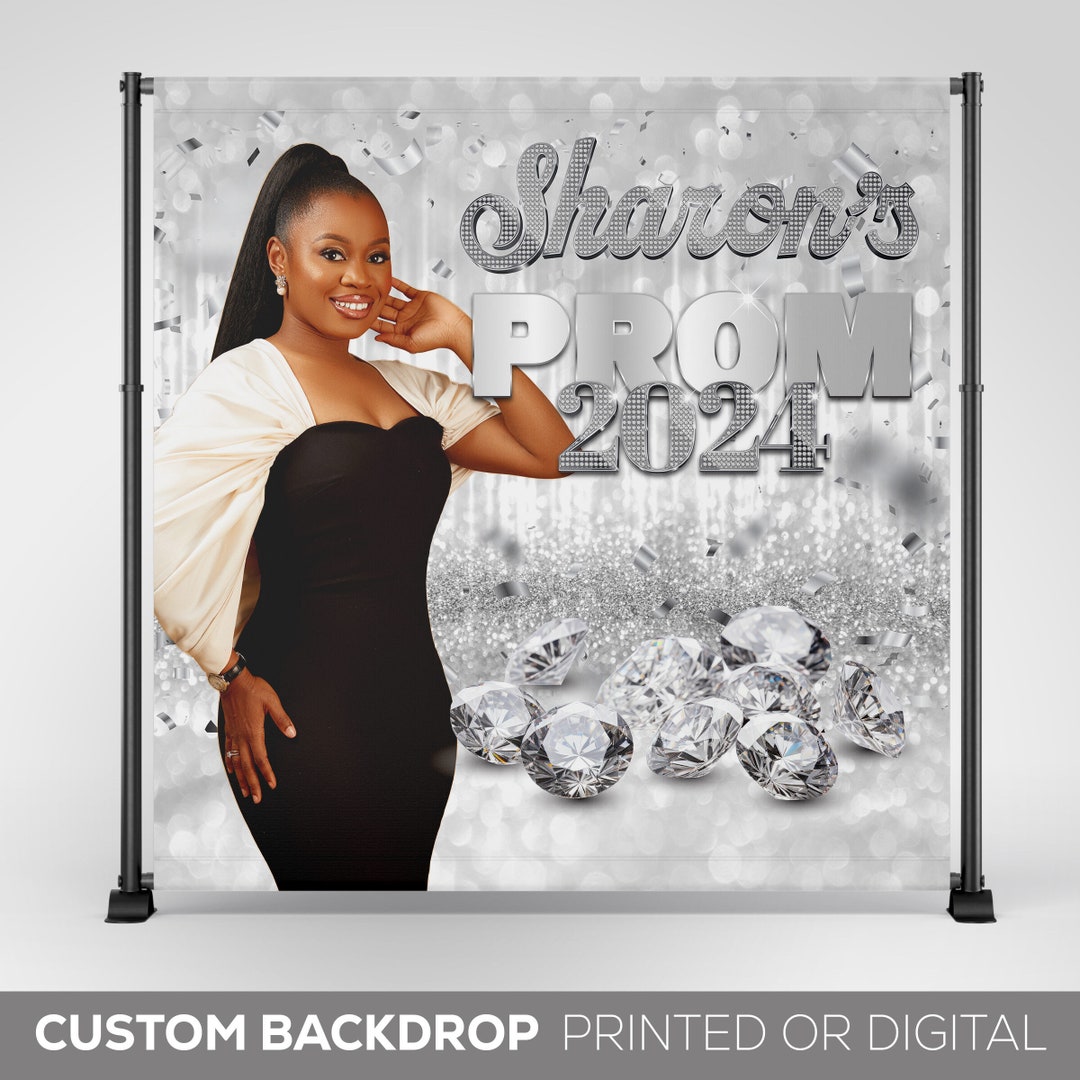 Prom Backdrop, Custom Prom Party Send off Backdrop Banner, Personalized ...