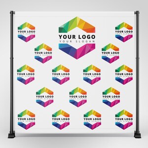 Custom Logo Backdrop Banner, Step and Repeat Business Event Backdrop ...