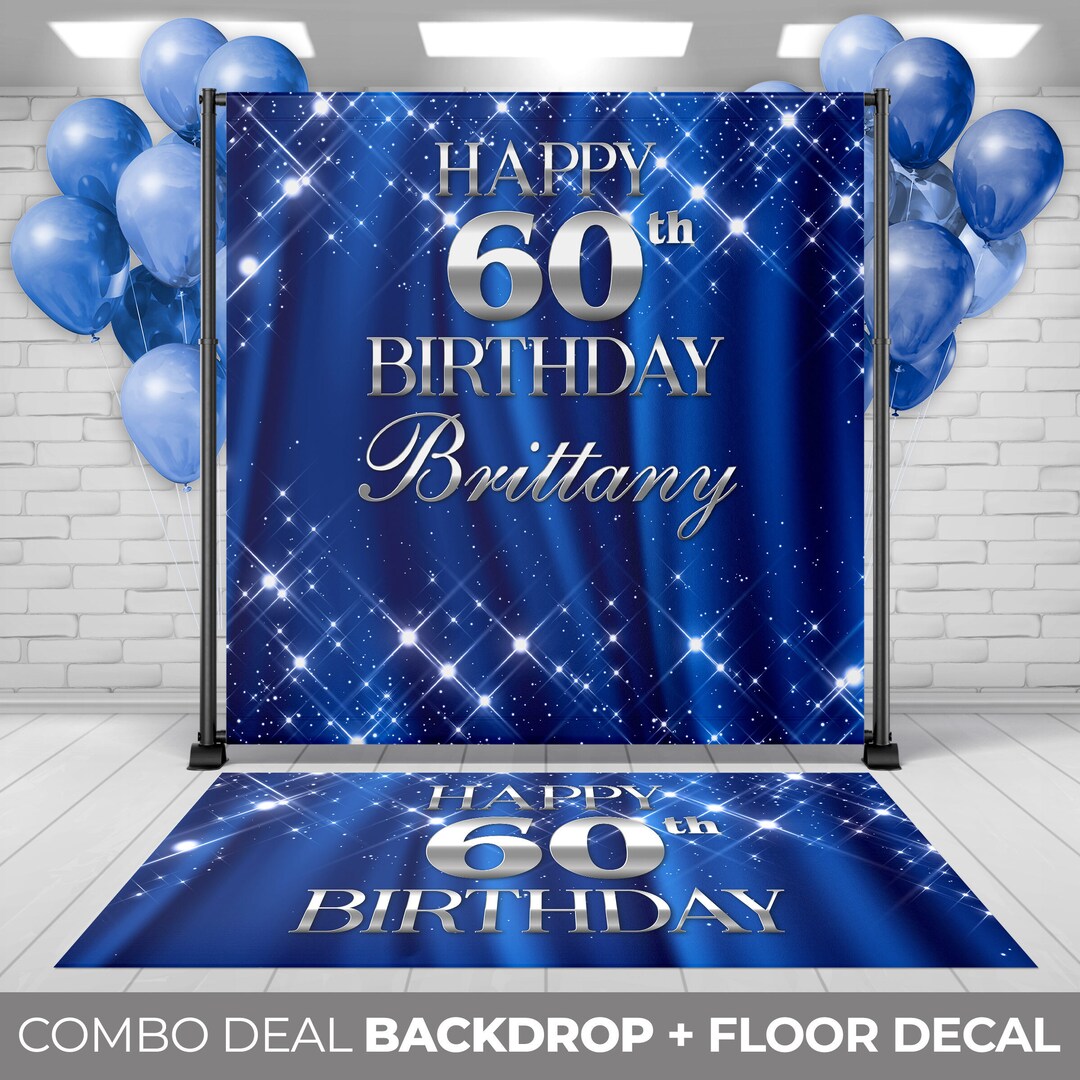 Backdrop Floor Decal Combo, Birthday Custom Design, Custom Banner ...