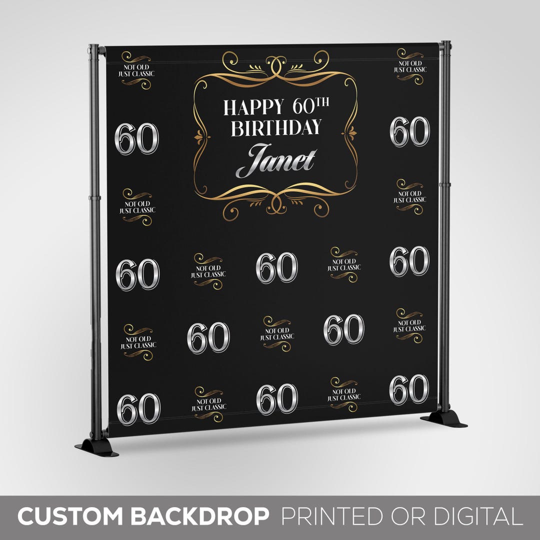 Custom Birthday Backdrop, Custom Backdrop Banner, Personalized Party ...