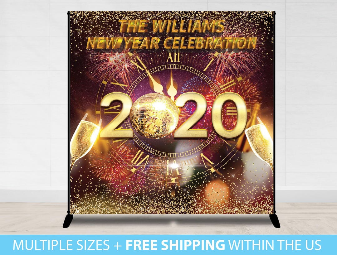 New Years Backdrop Banner, New Year Decor, Backdrop Banner, New Year ...