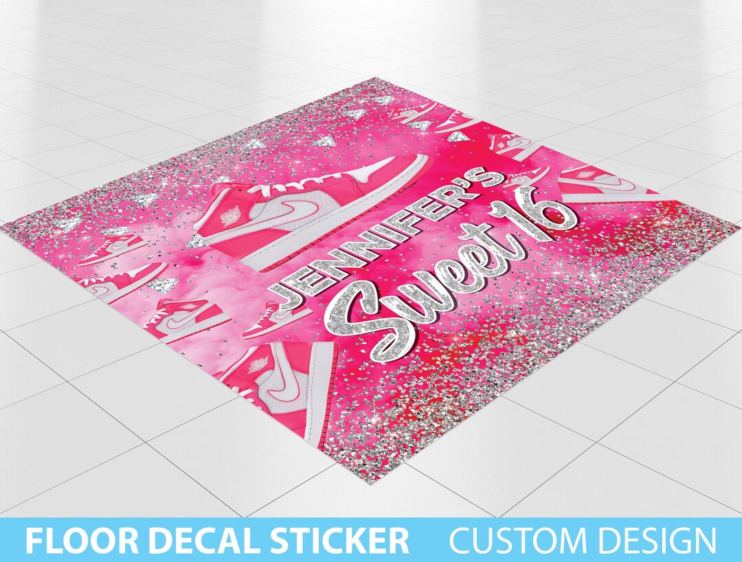 Custom Sneaker Ball Floor Decal Sticker, Removable Sticker, Vinyl Floor ...