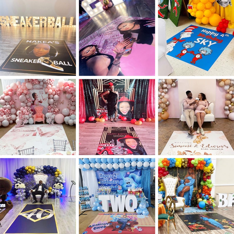 Custom Floor Decal, Birthday Decal Sign, Birthday Floor Banner, Event ...