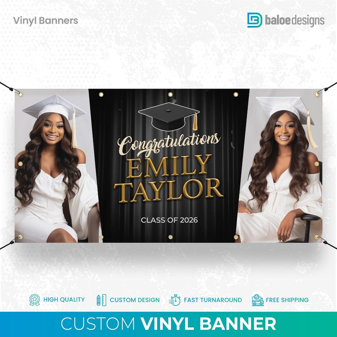 Custom Graduation Banner, Personalized Graduation Banner Class Of ...