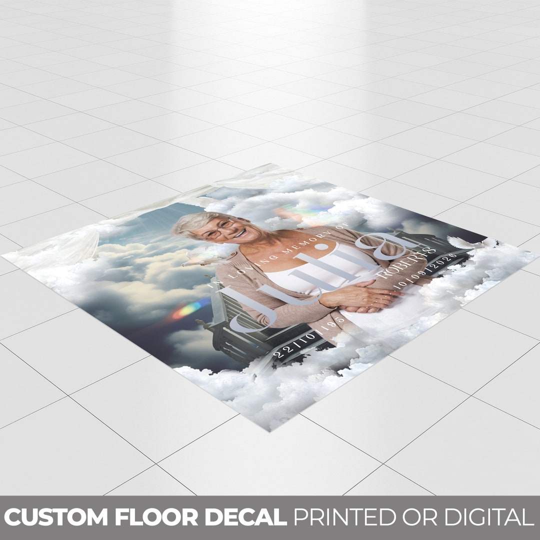 Memorial Floor Decal, in Loving Memory Adhesive Floor Banner, Repass ...