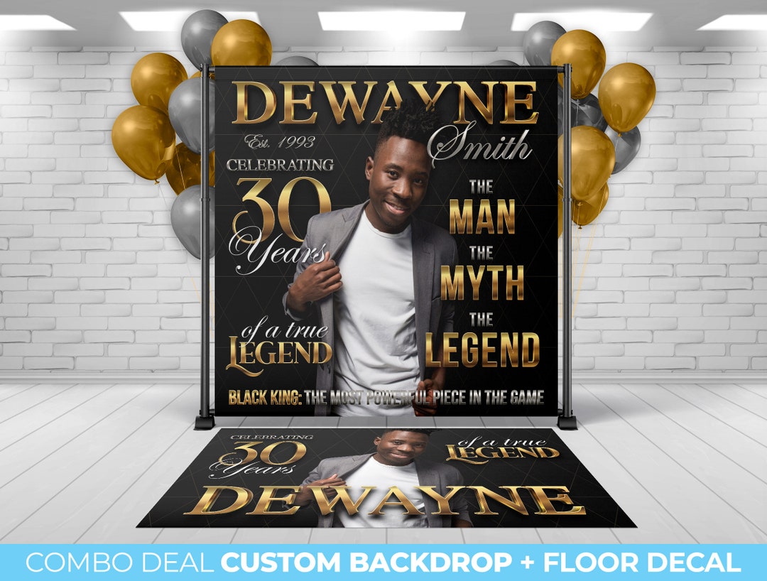 BACKDROP FLOOR DECAL, Custom Backdrop and Matching Floor Decal Birthday ...