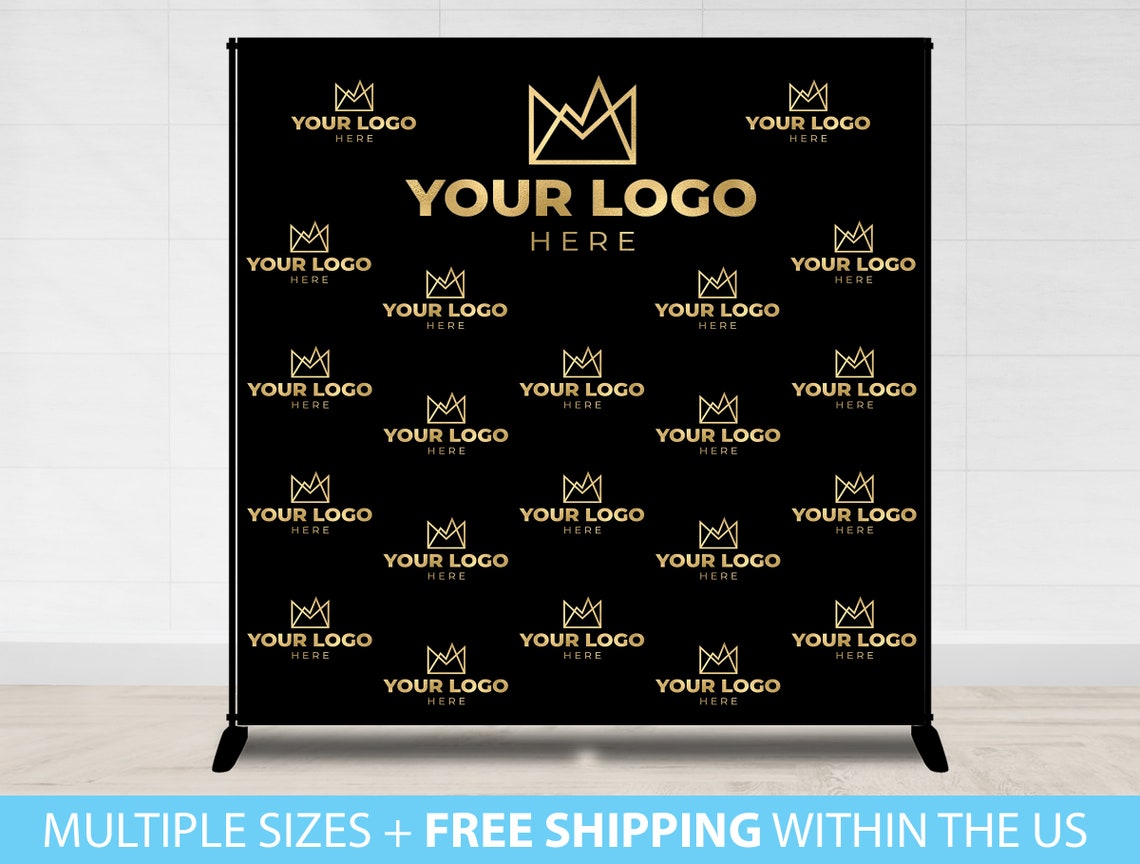 Custom Logo Backdrop Banner Step and Repeat Business Event | Etsy
