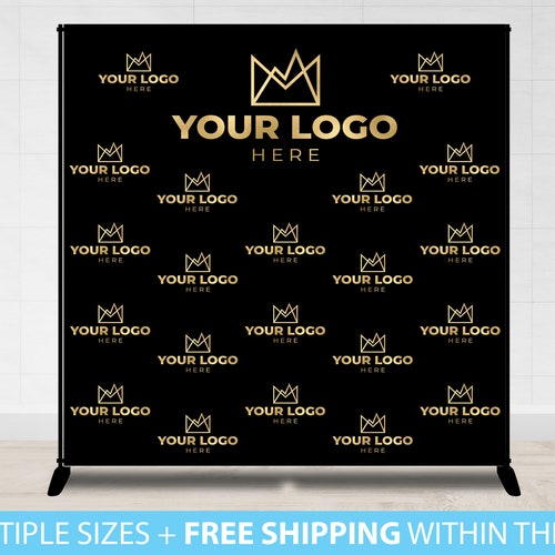 Custom Logo Backdrop Banner Step and Repeat Business Event - Etsy