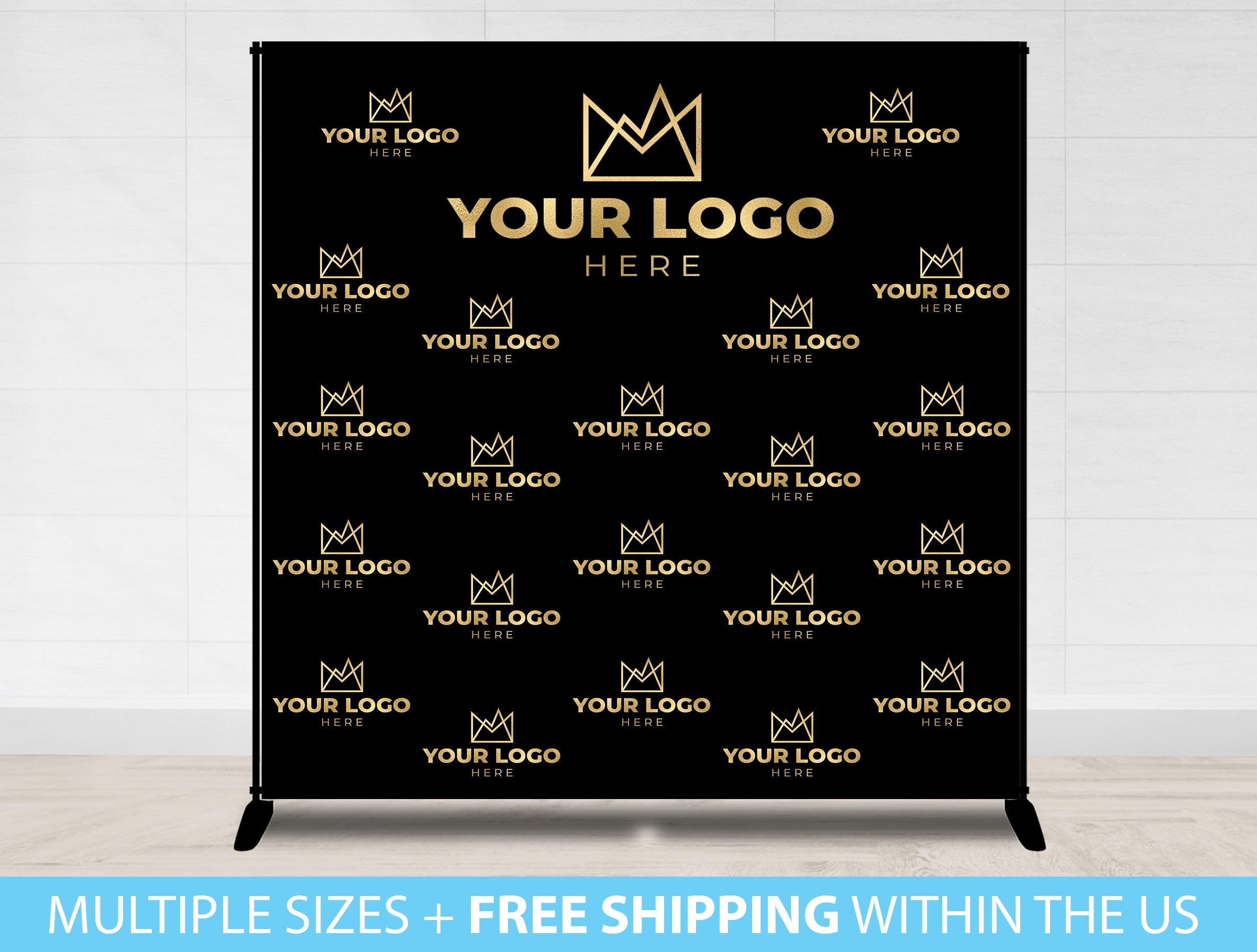 Custom Logo Backdrop Banner Step and Repeat Business Event | Etsy