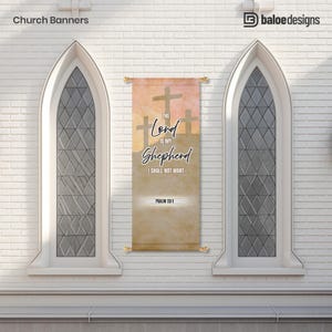 Set of 4 Church Banners, Church Banner Set, Sanctuary Banners, Mission ...