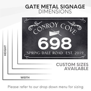 Custom Outdoor Entrance Sign, Gate Entrance Address Sign, House Plaque ...