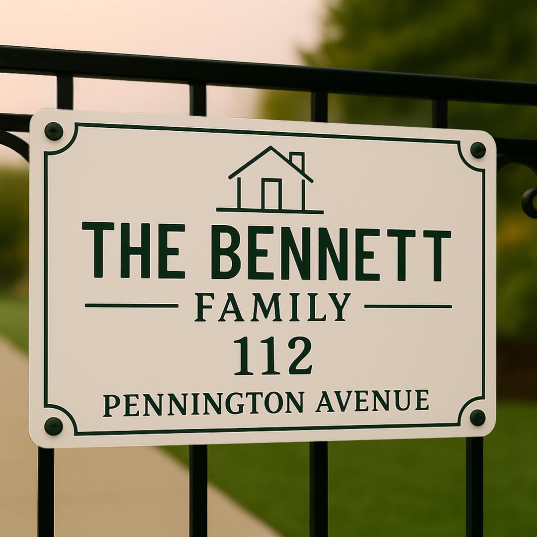 Custom Outdoor Entrance Sign, Gate Entrance Address, House Plaque ...