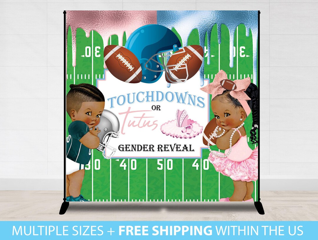 Gender Reveal Baby Shower Touchdowns and Tutus, Team Boy Team Girl ...