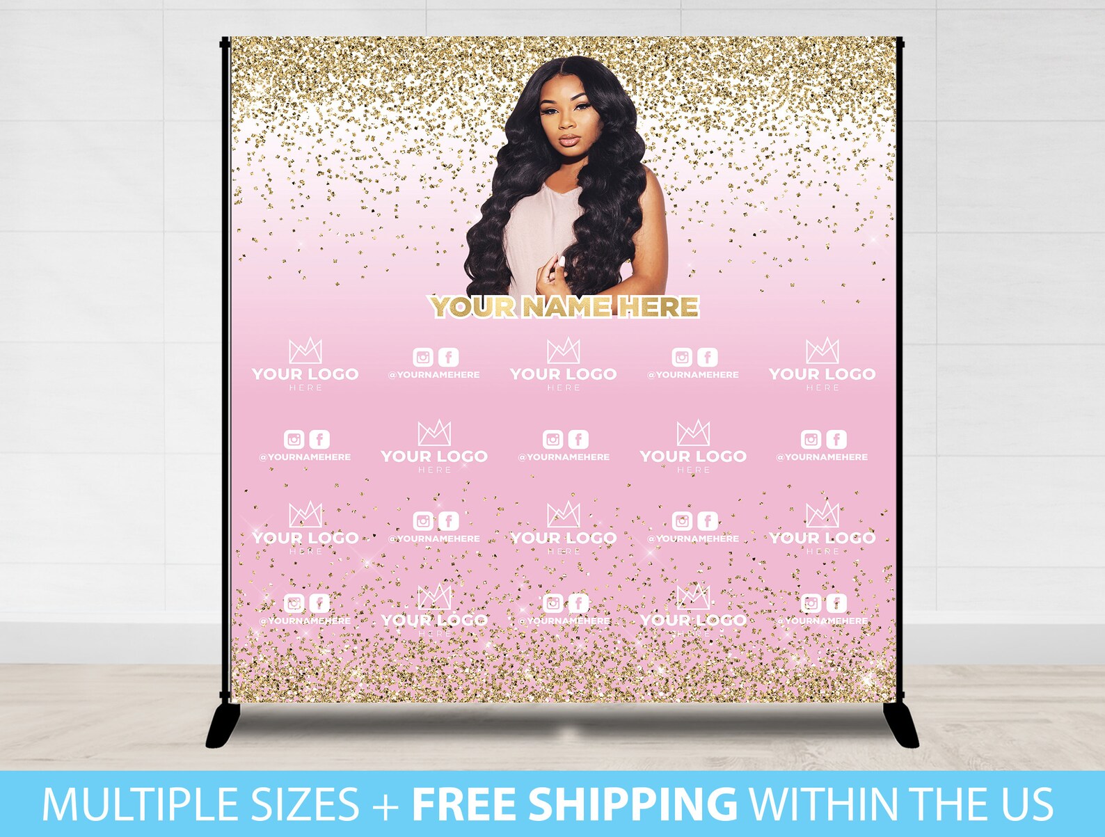 Custom Logo Backdrop Banner Step and Repeat Business Event - Etsy
