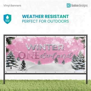 Winter Onederland Birthday Banner, Winter One-derland Welcome Sign ...