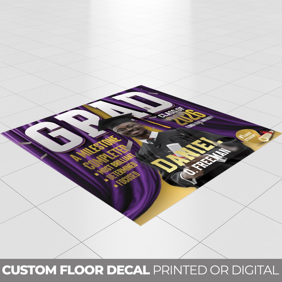 Graduation Floor Decal, Magazine Class of 2024 Sign, Graduation ...