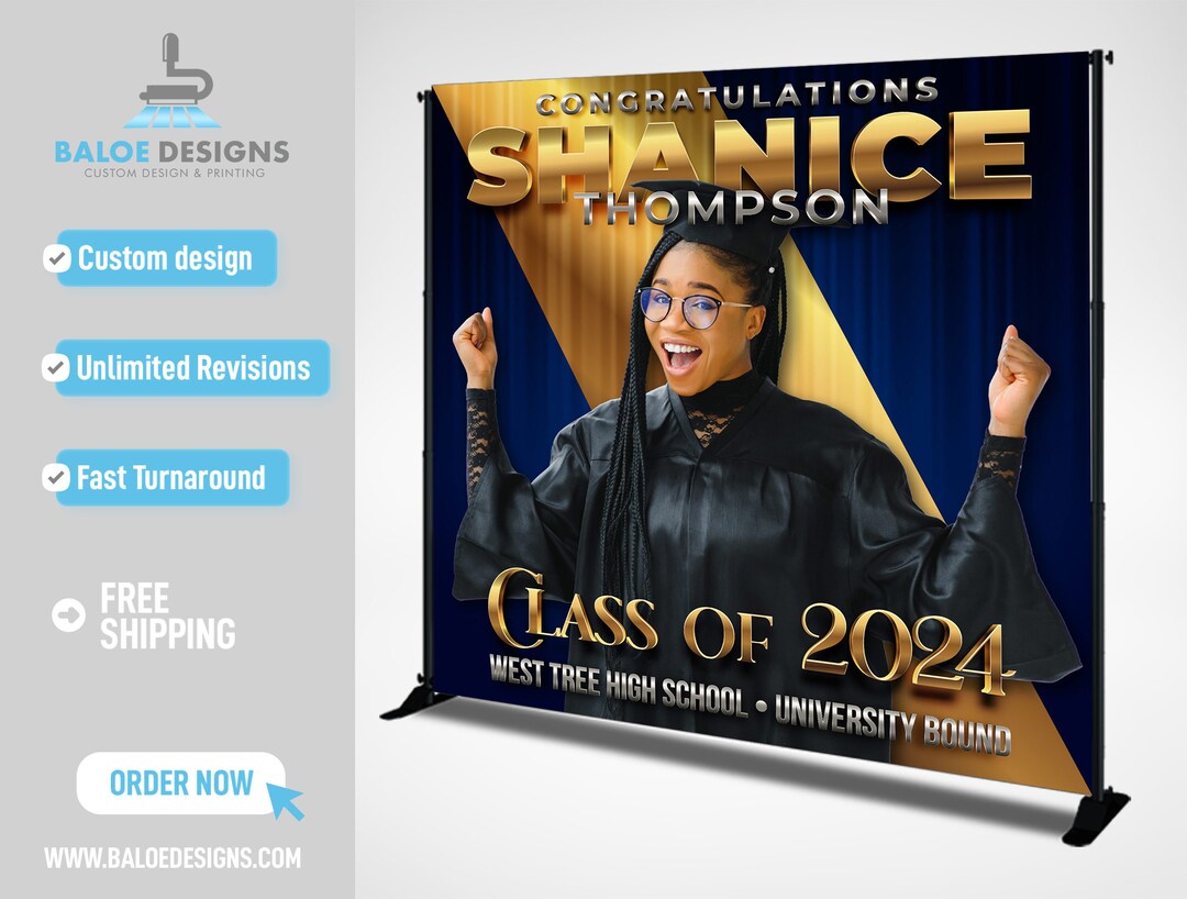 Graduation Backdrop Banner, Graduation Step and Repeat Class of 2022 ...