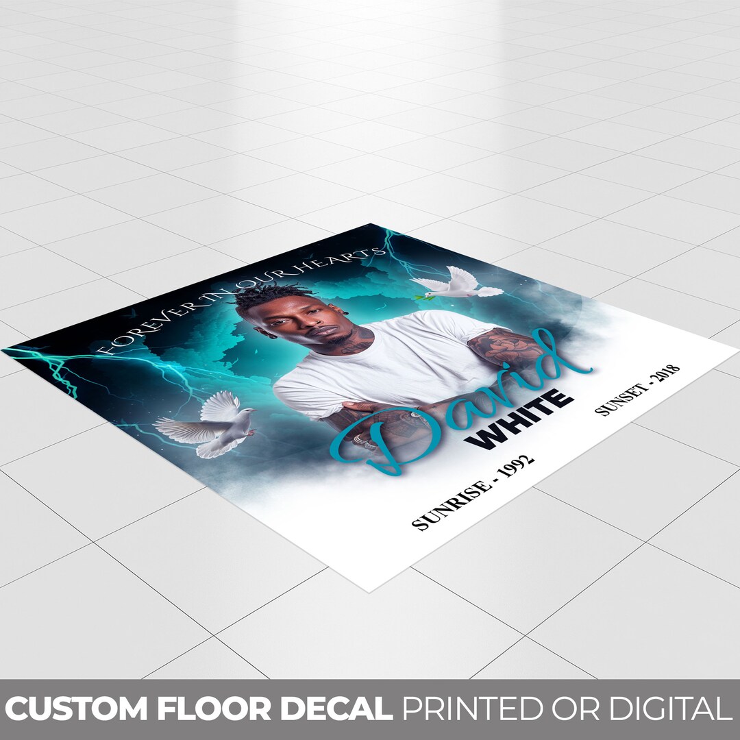 Memorial Floor Decal, in Loving Memory Adhesive Floor Banner, Repass ...