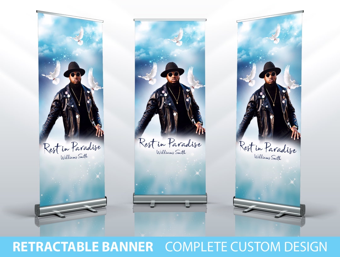 Retractable Banner, Memorial Sign, in Loving Memory Funeral Sign ...