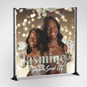 Prom Backdrop, Custom Prom Party Send off Backdrop Banner, Personalized ...