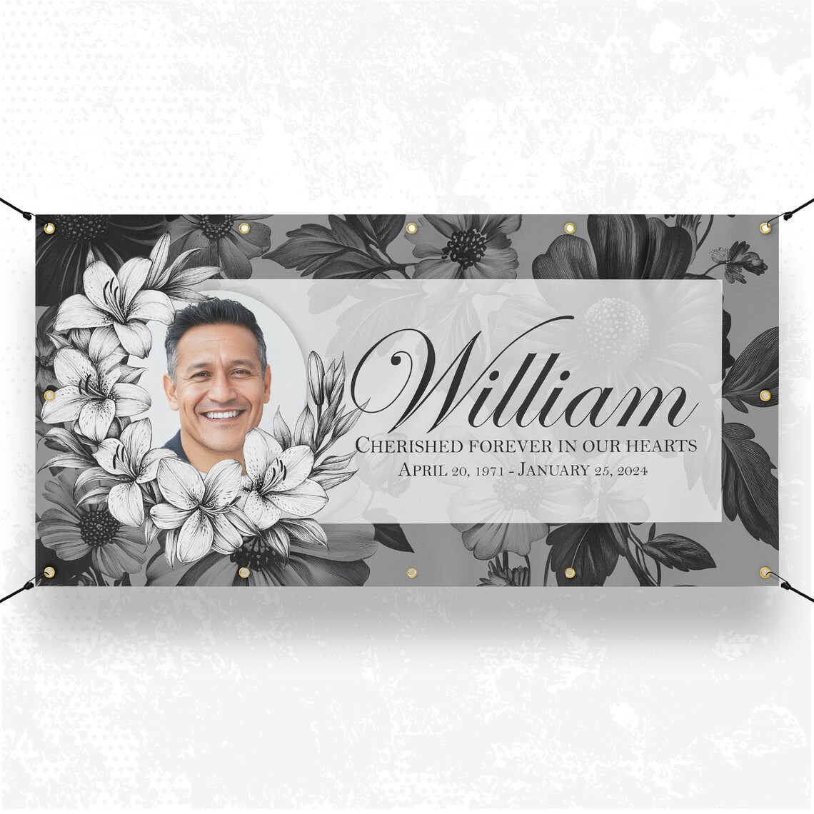 Custom Memorial Banner, Memorial in Loving Memory Sign, Funeral in ...