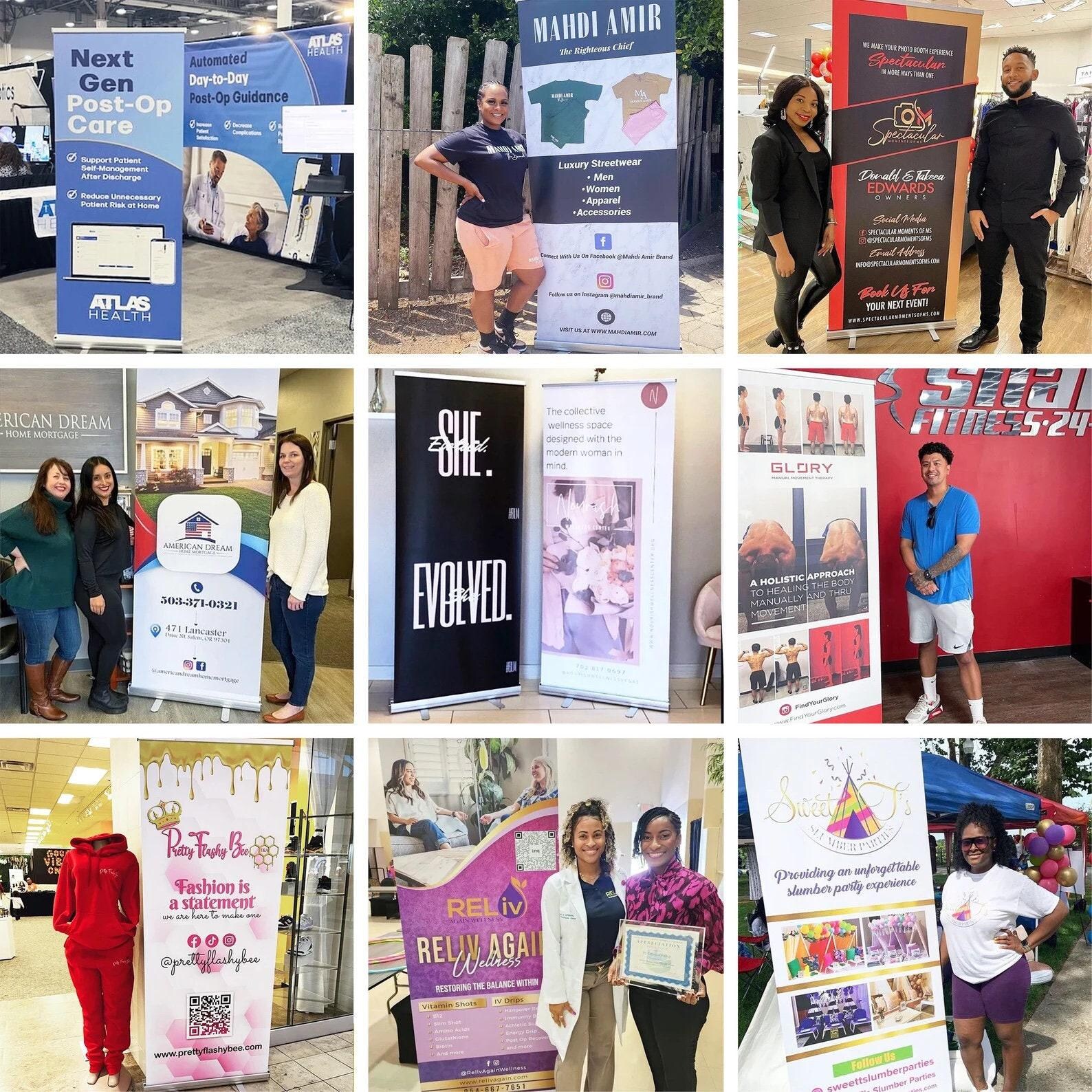 Retractable Banner, Custom Roll up Banner Stand, Personalized Pop up ...