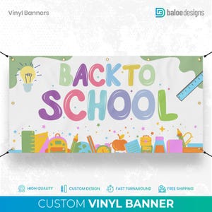 Welcome Back to School Banner, Custom School Banner, First Day of ...