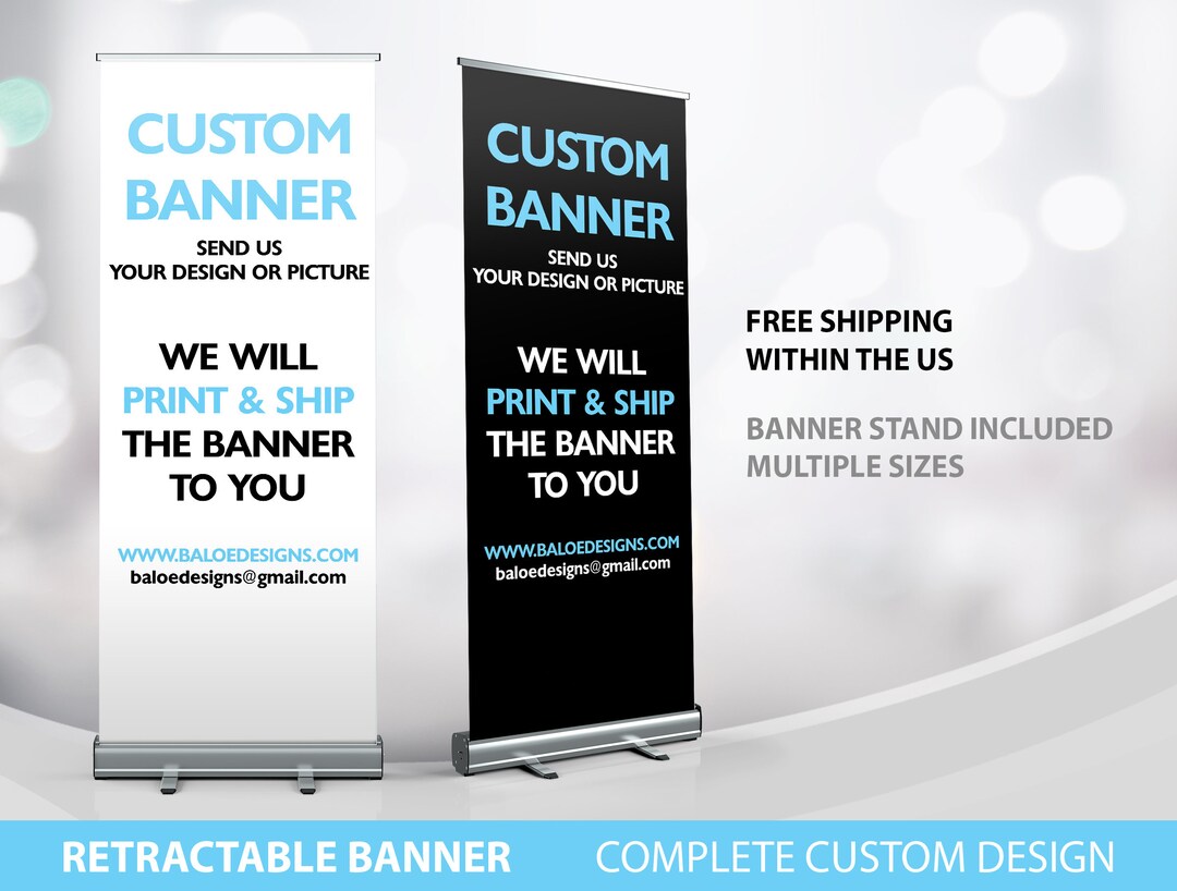 Retractable Banner, Custom Roll up Banner Stand, Logo Banner Sign ...