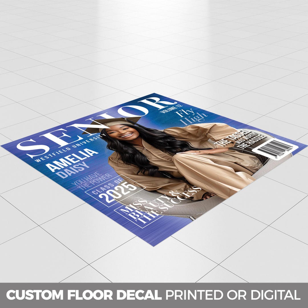 Graduation Floor Decal, Magazine Class of 2024 2025 Graduation ...