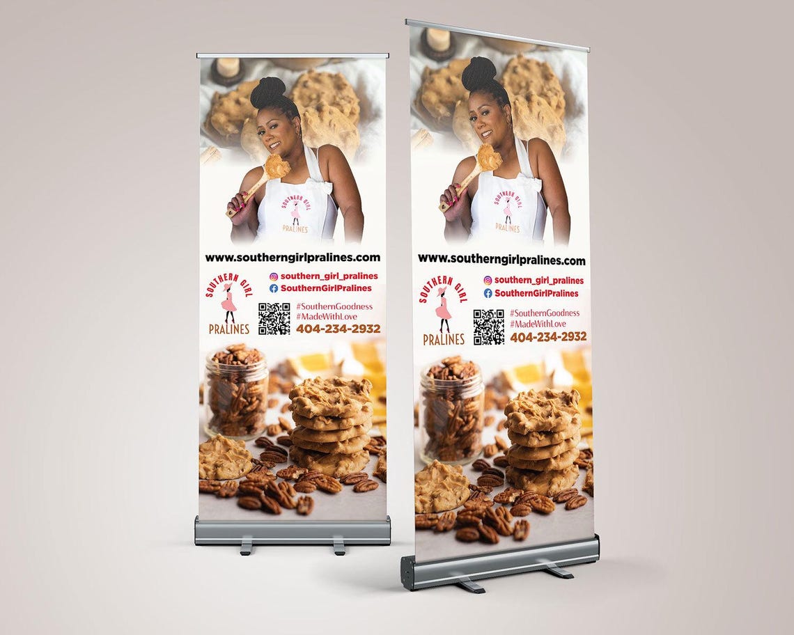 Desserts Bakery Roll up Banner, Business Sign, Sweet Treats, Restaurant ...