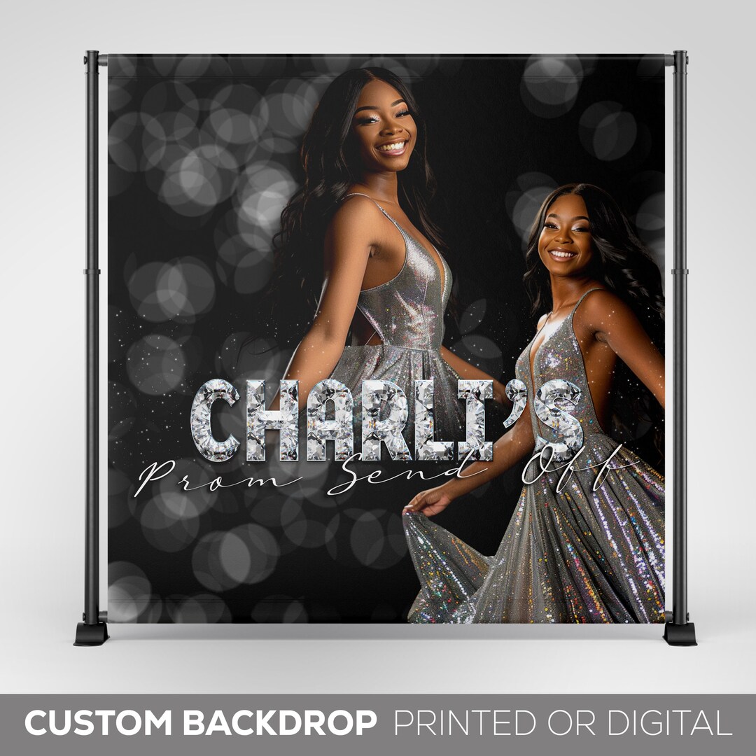 Prom Backdrop, Custom Prom Party Send off Backdrop Banner, Personalized ...