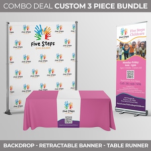 Marketing Bundle, Combo Deal Bundle, Custom Design, Retractable Banner ...