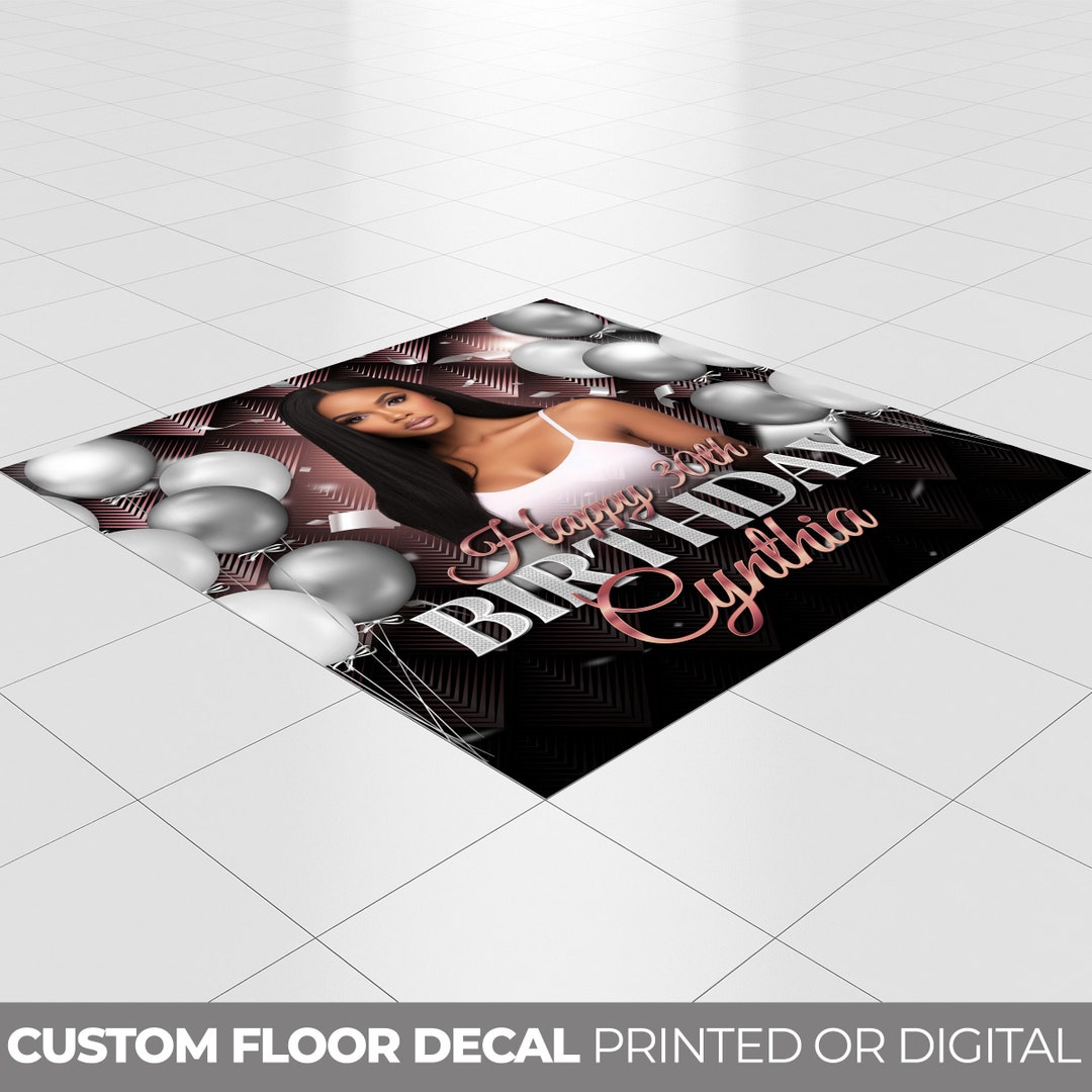 Custom Floor Decal, Birthday Decal Sign, Birthday Floor Banner, Event ...