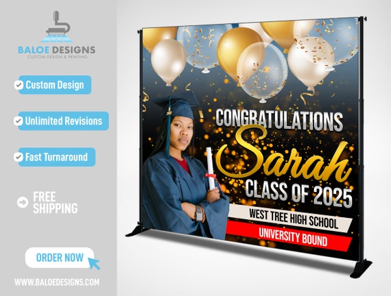 Graduation Backdrop Graduation Banner Graduation Party Prom - Etsy