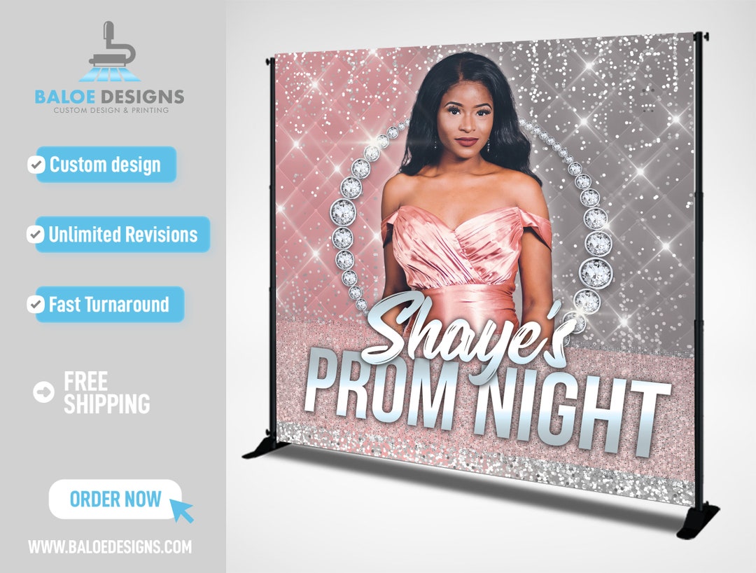 Prom Night, Graduation Prom Backdrop, Photo Prom Send off Backdrop ...