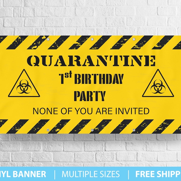 Quarantine Birthday Banner - Etsy
