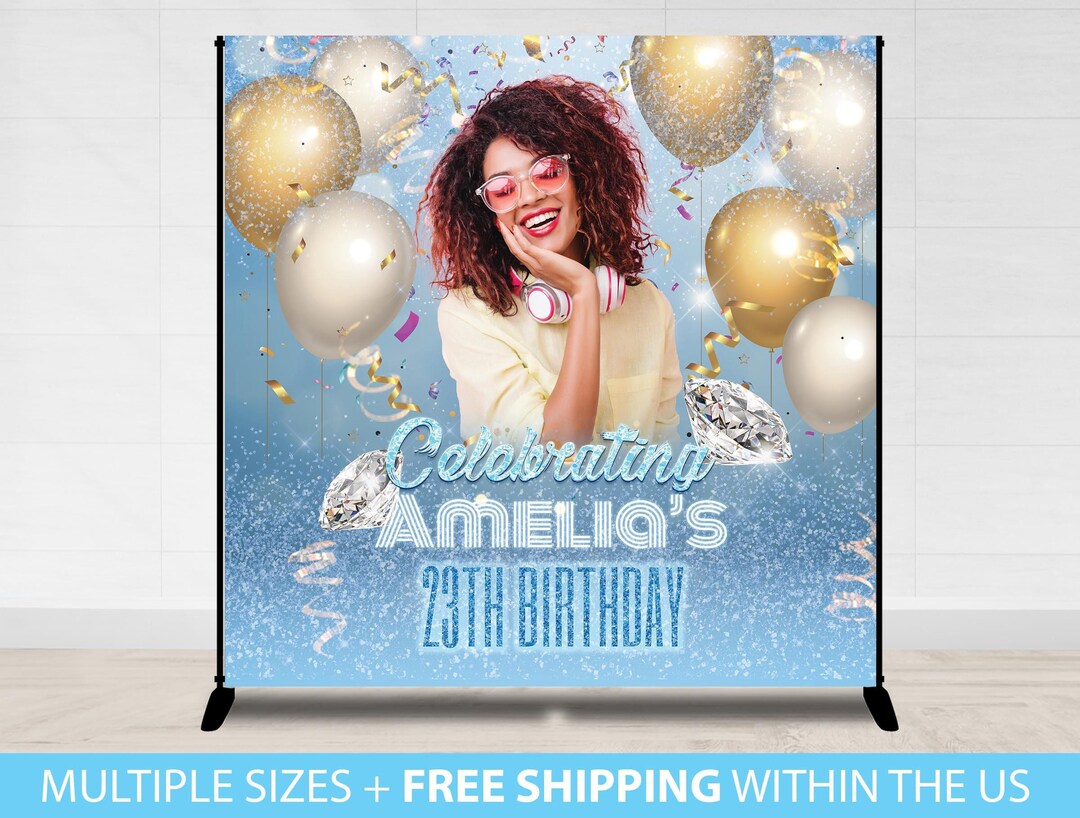 Custom Photo Birthday Backdrop, Birthday Party 30th Birthday Custom ...