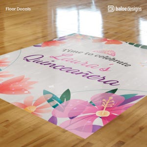 Custom Floor Decal, Adhesive Custom Printed Floor Banner, Birthday ...