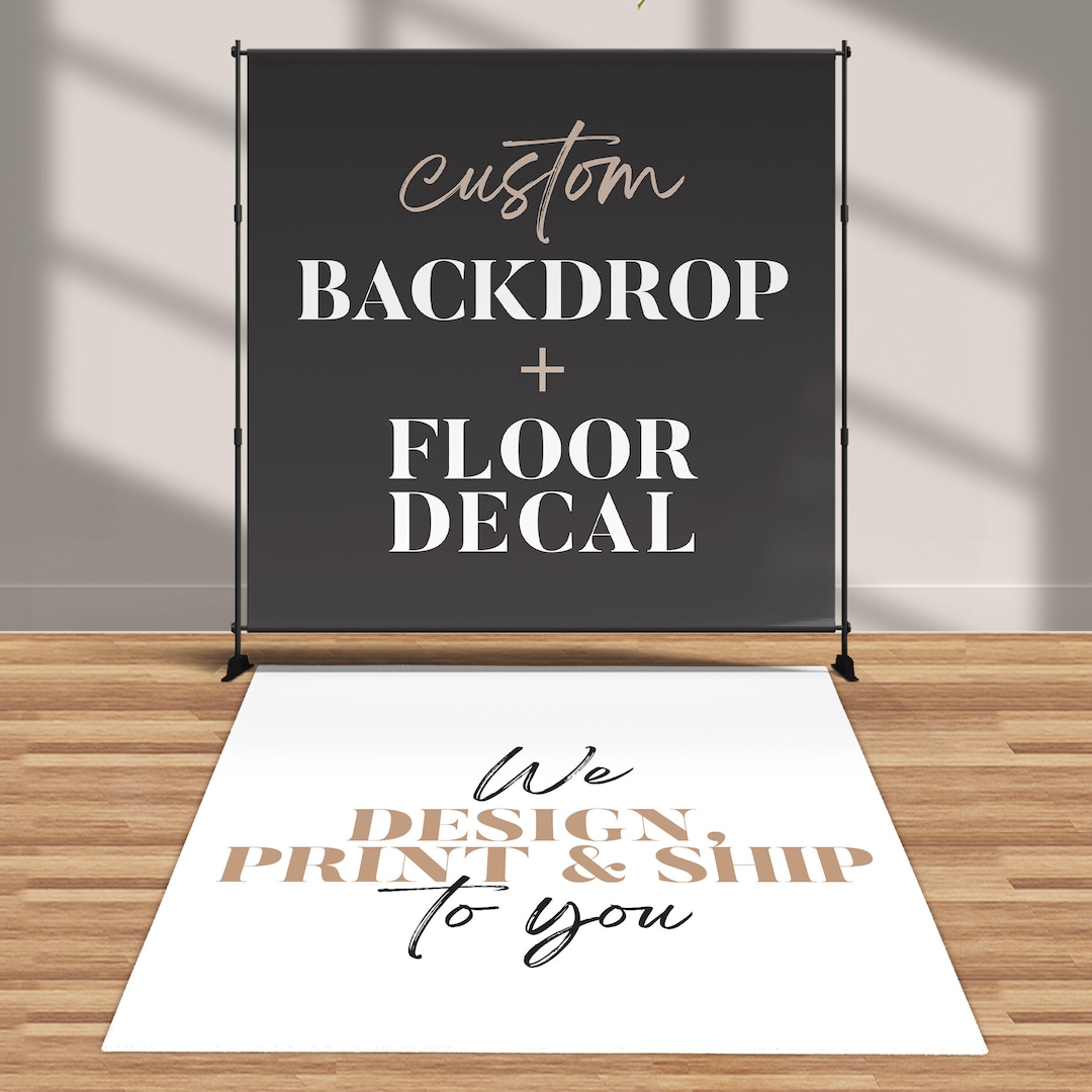 Backdrop Floor Decal, Custom Birthday Banner and Floor Decal, Party ...