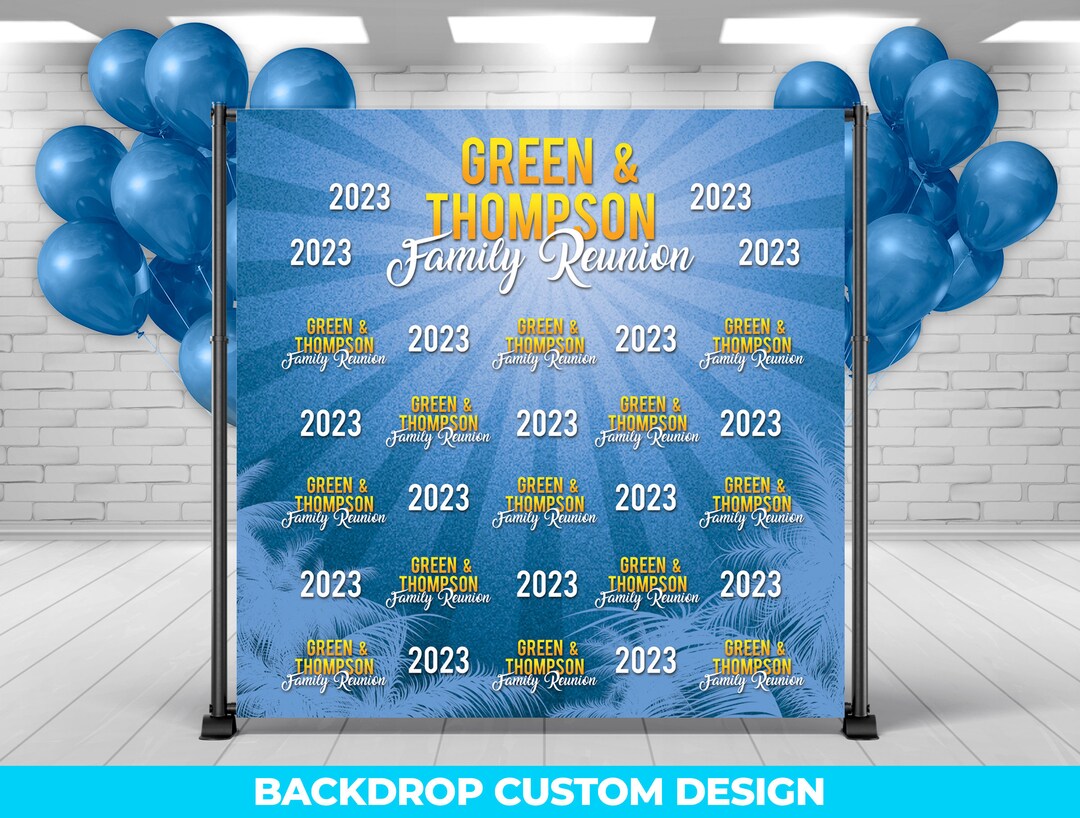 Family Reunion Backdrop, Backdrop Banner Family Reunion, Step & Repeat ...
