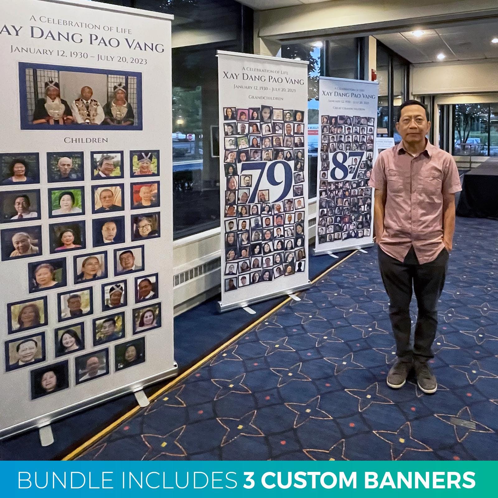 COMBO BANNER SET, 3 Retractable Banners, Custom Banners, Birthday Sweet ...