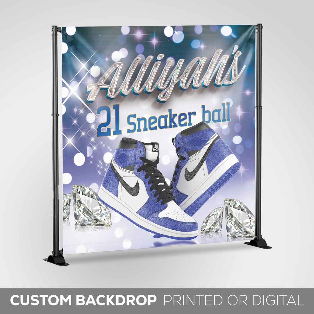 Sneaker Ball Backdrop, Custom Sneaker Ball Banner, Sneaker Ball ...