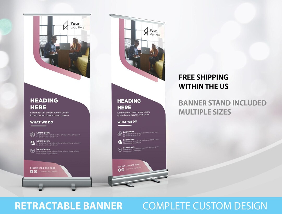 Retractable Banner, Custom Roll up Banner Stand, Logo Banner Sign ...