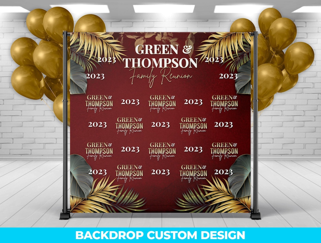 Family Reunion Backdrop, Backdrop Banner Family Reunion, Step & Repeat ...