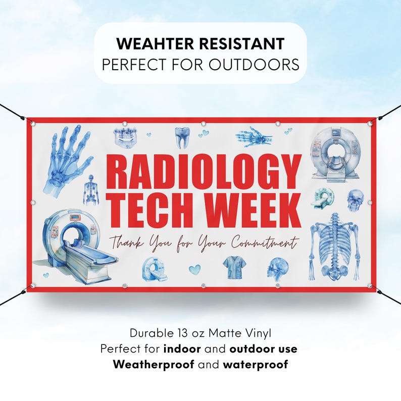 Radiology Tech Week Custom Banner, RAD Tech Week Sign, Medical Decor ...