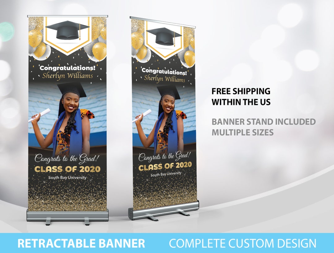 Graduation Retractable Banner, Class of 2021 Banner, Graduation Banner ...