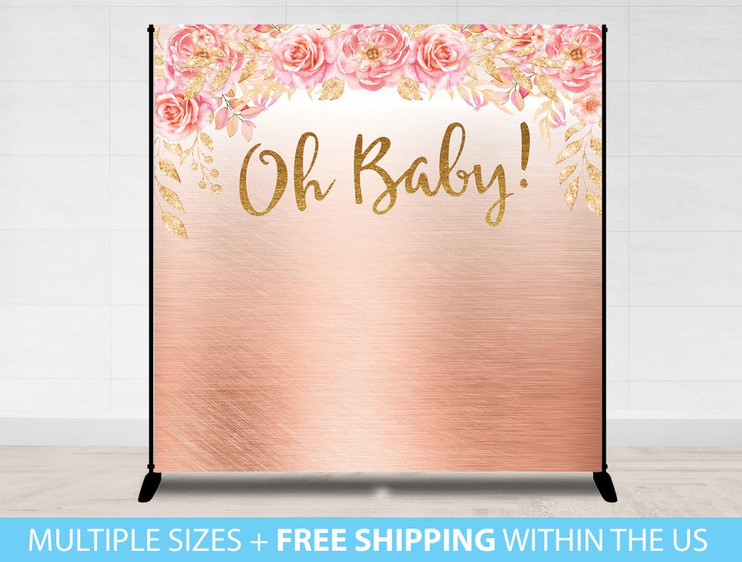 Oh Baby, Backdrop Banner, Baby Shower Oh Baby, It's a Girl, Photo ...