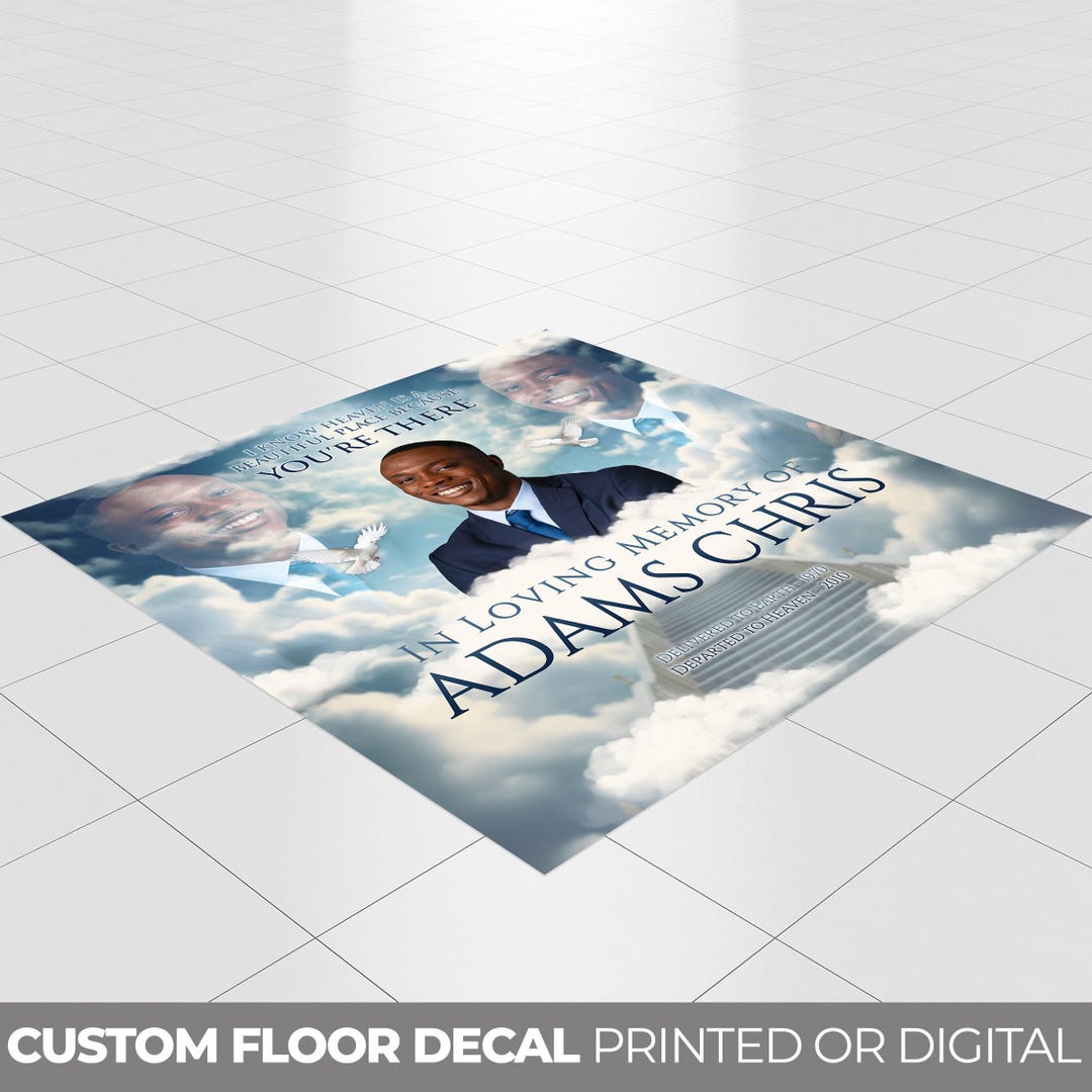 Memorial Floor Decal, in Loving Memory Adhesive Floor Banner, Repass ...