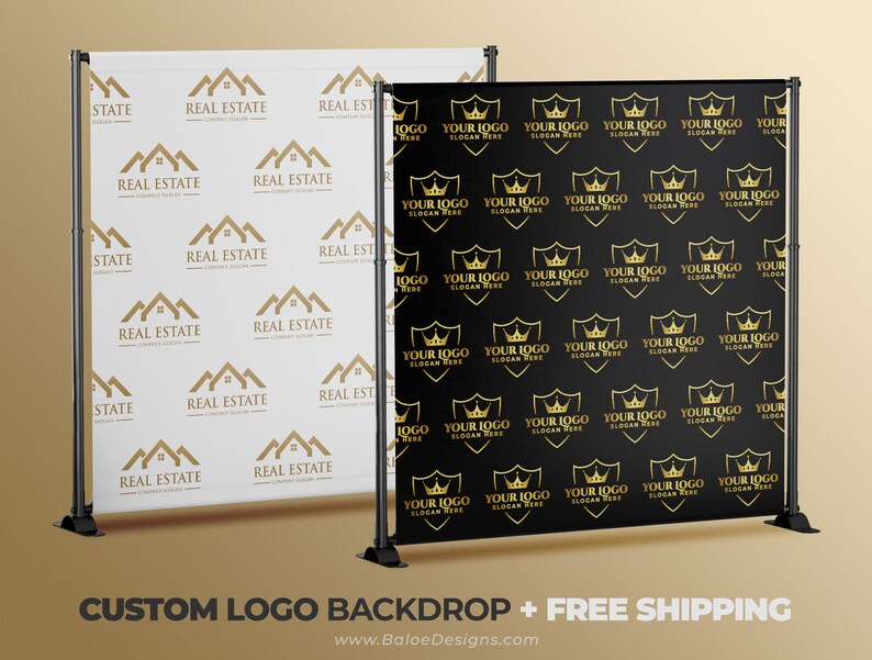 Custom Logo Backdrop Banner Step and Repeat Business Event - Etsy