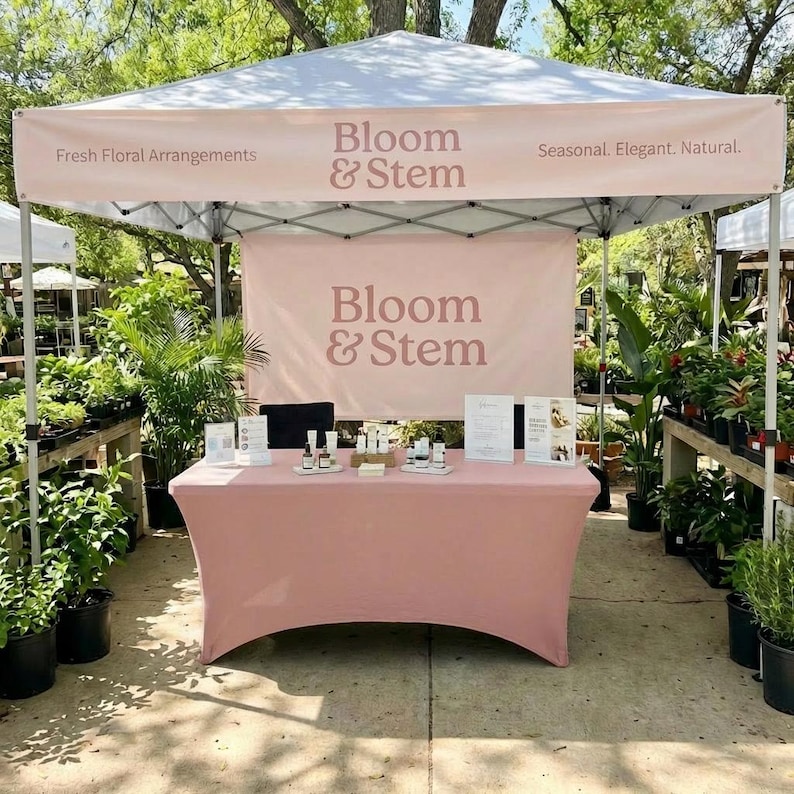 TWO Custom Tent Banners, Outside Vinyl 10x10 Tent Banner, Front & Back ...